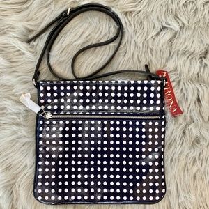 Merona | Bags | Merona Navy Polka Dot Crossbody Bag Nwt | Poshmark